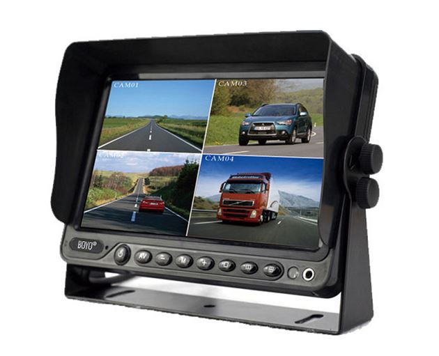 BOYO VTM9003QFHD - 9" AHD CVBS QUAD FULL HD MONITOR WITH BUILT-IN DVR